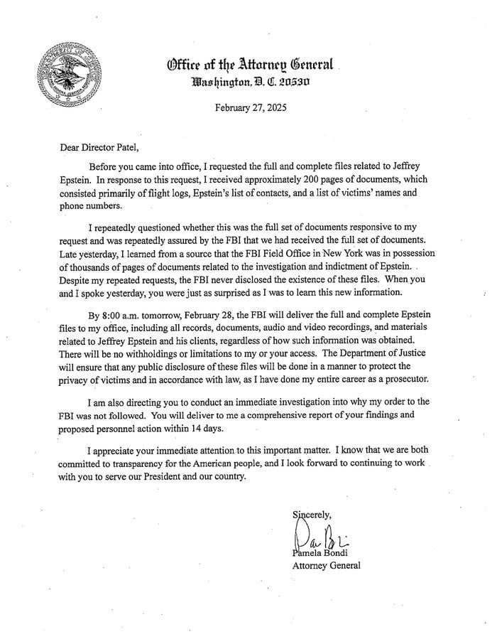 Here’s the full redacted mess of the Epstein Files released today ...