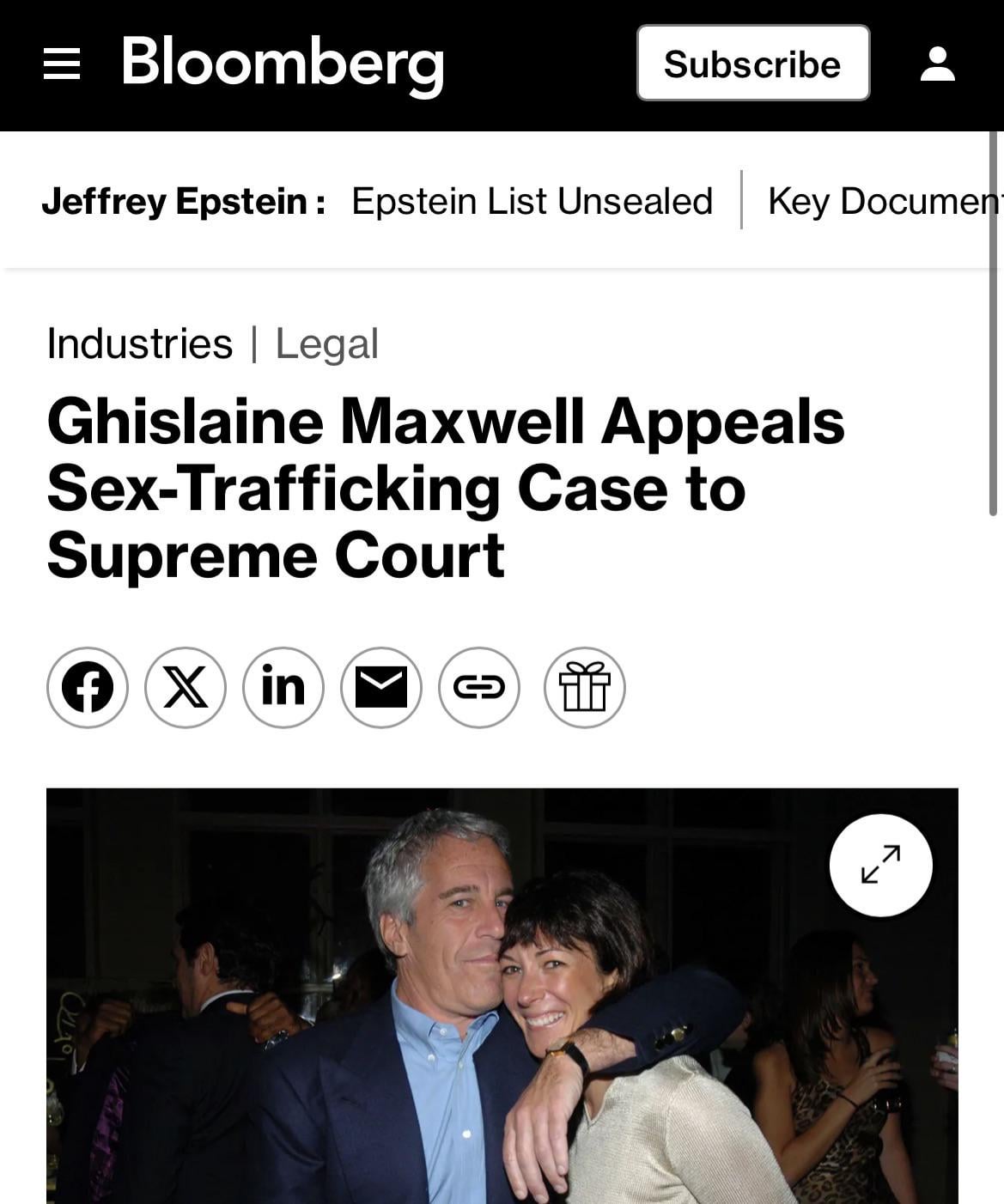 Ghislaine Maxwell is now taking her case to the U.S. Supreme Court, seeking to have her sex ...
