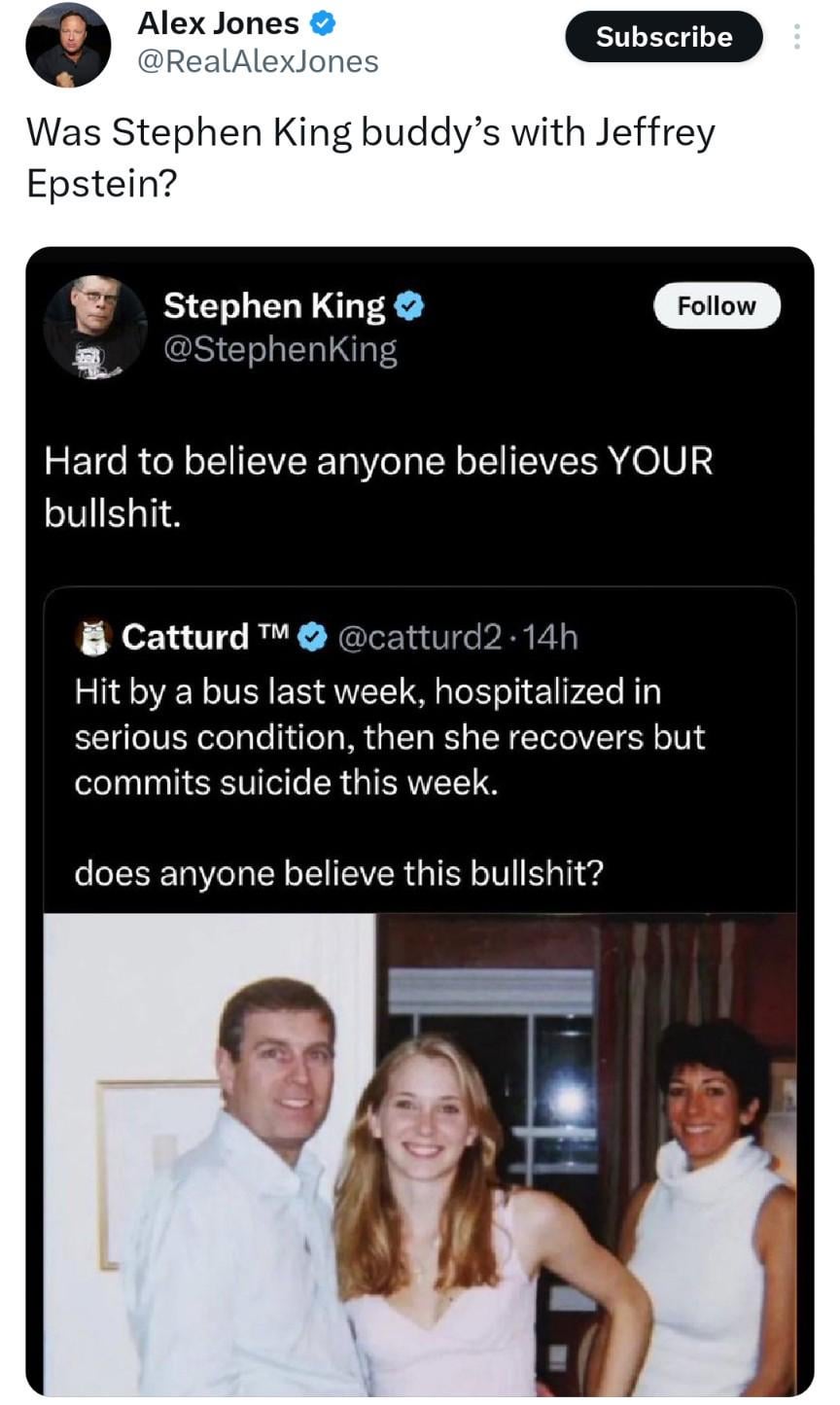 Was Stephen King Buddy's With Jeffrey Epstein? - Peter Theil