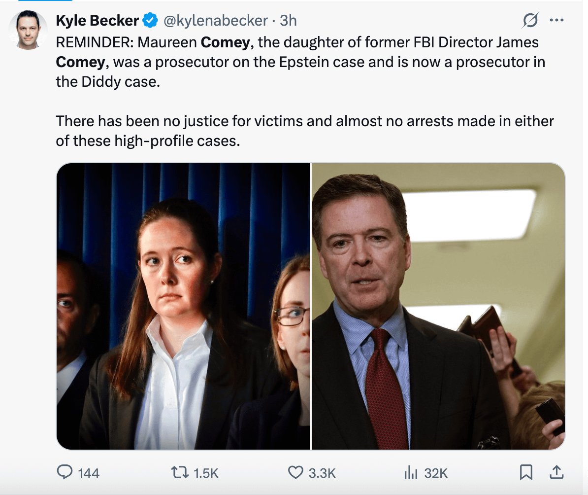 Maureen Comey, the daughter of former FBI Director James Comey (who ...