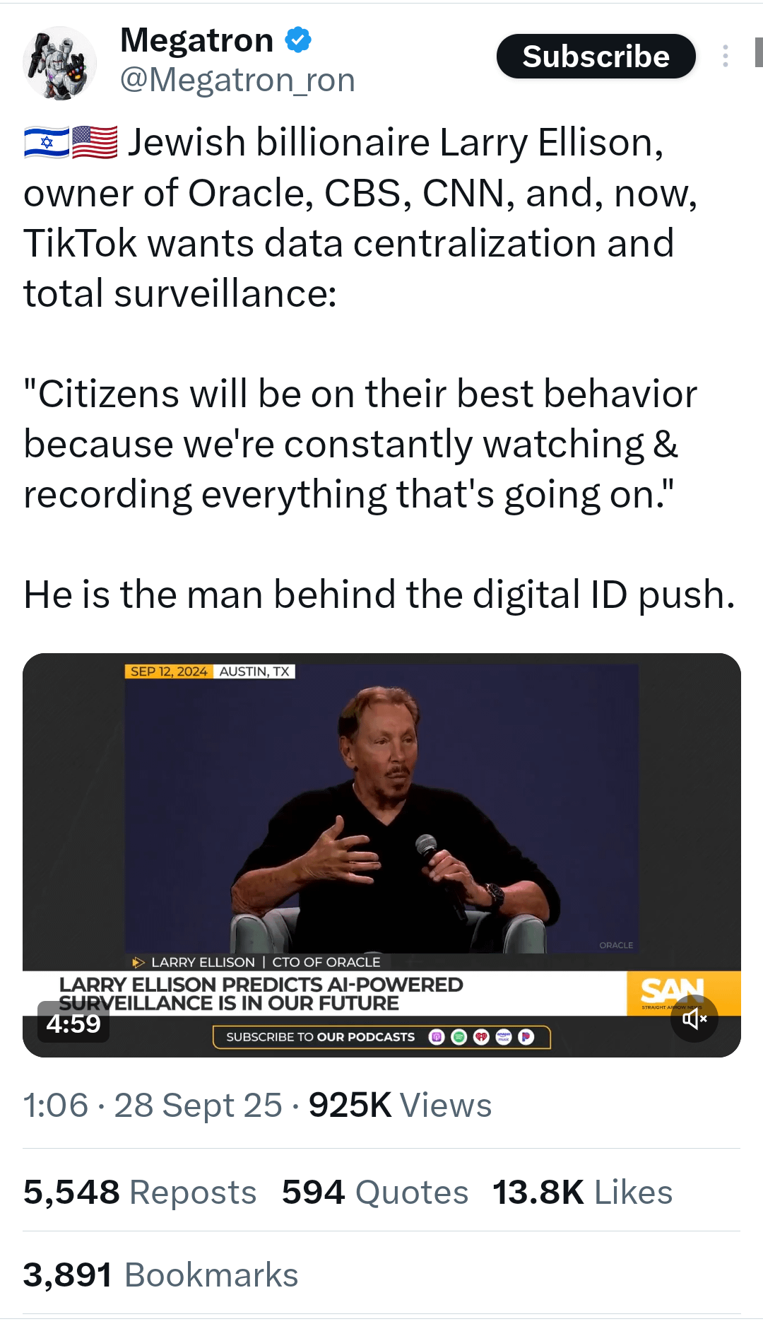 Larry Ellison, Peter Thiel, and Alex Karp are a serious threat to ...
