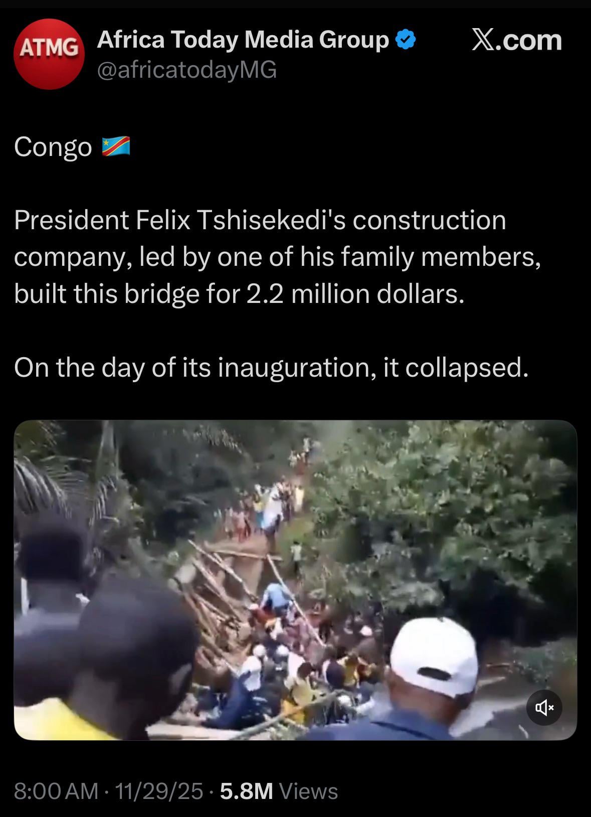 A $2 million-dollar ‘bridge’ built by Congo President’s construction ...
