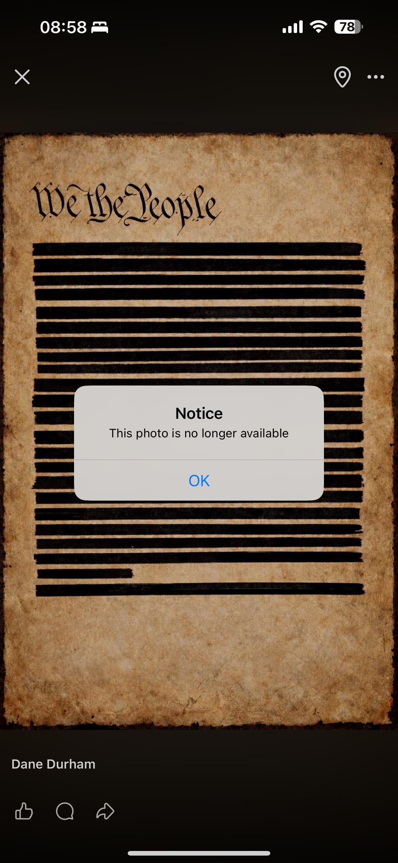 Facebook shadow deleting my political post - Peter Theil